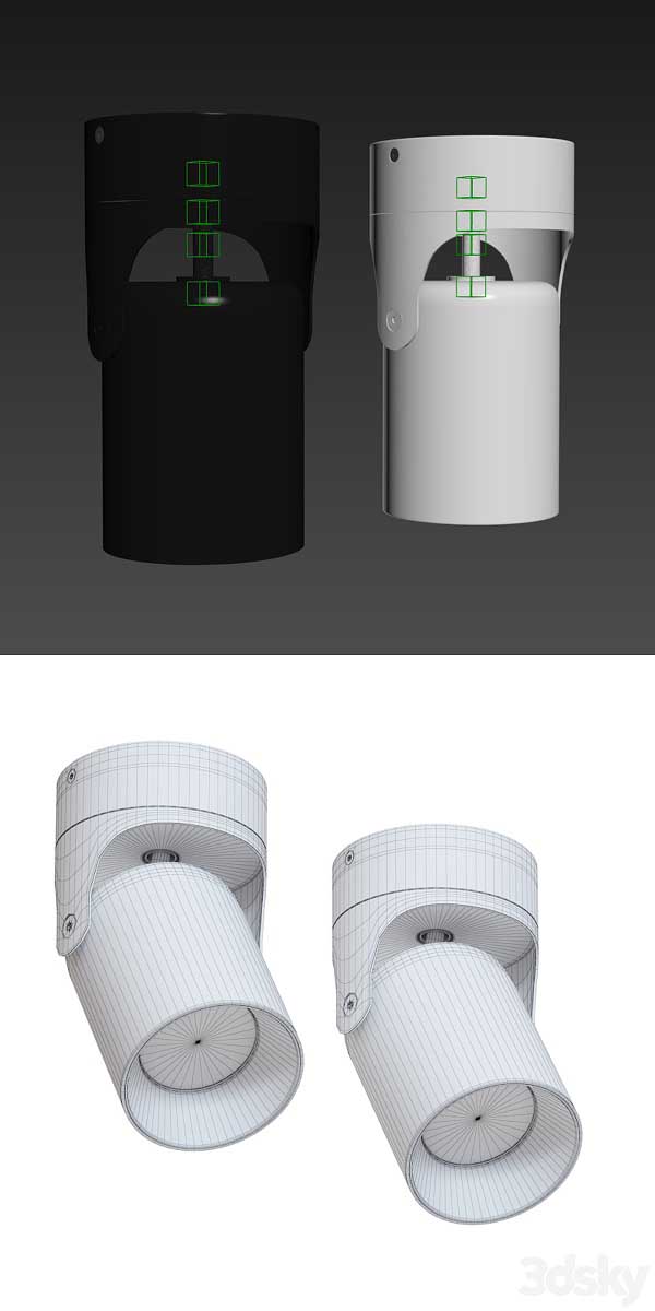 دانلود آبجکت چراغ سقفی Spot Odeon Light Corsus 3855 1C and 3854 1C ...