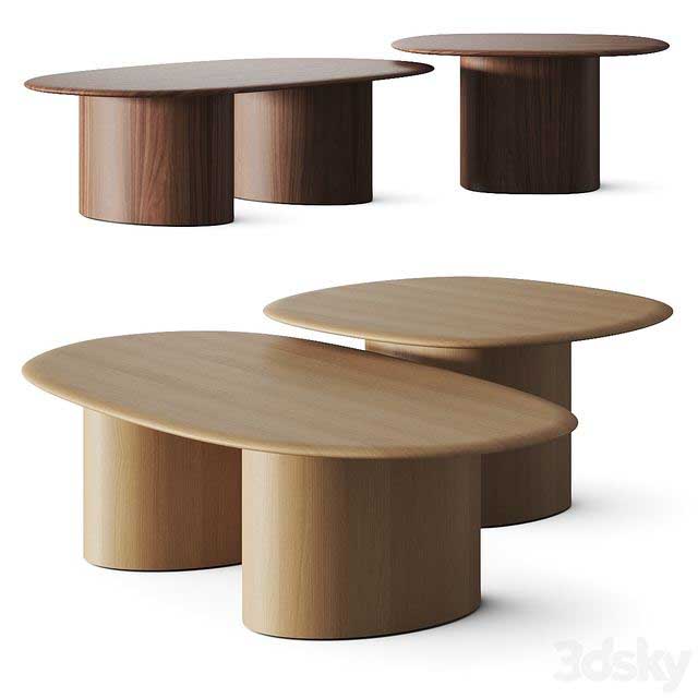 دانلود آبجکت میز عسلی West Elm Organic Modular Coffee Tables | میز ...